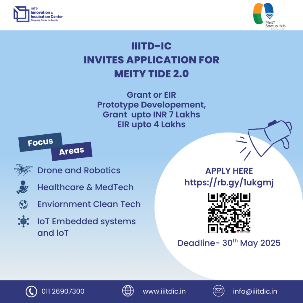 ENTREPRENEUR IN RESIDENCE PROGRAM – IIITD Innovation & Incubation Center